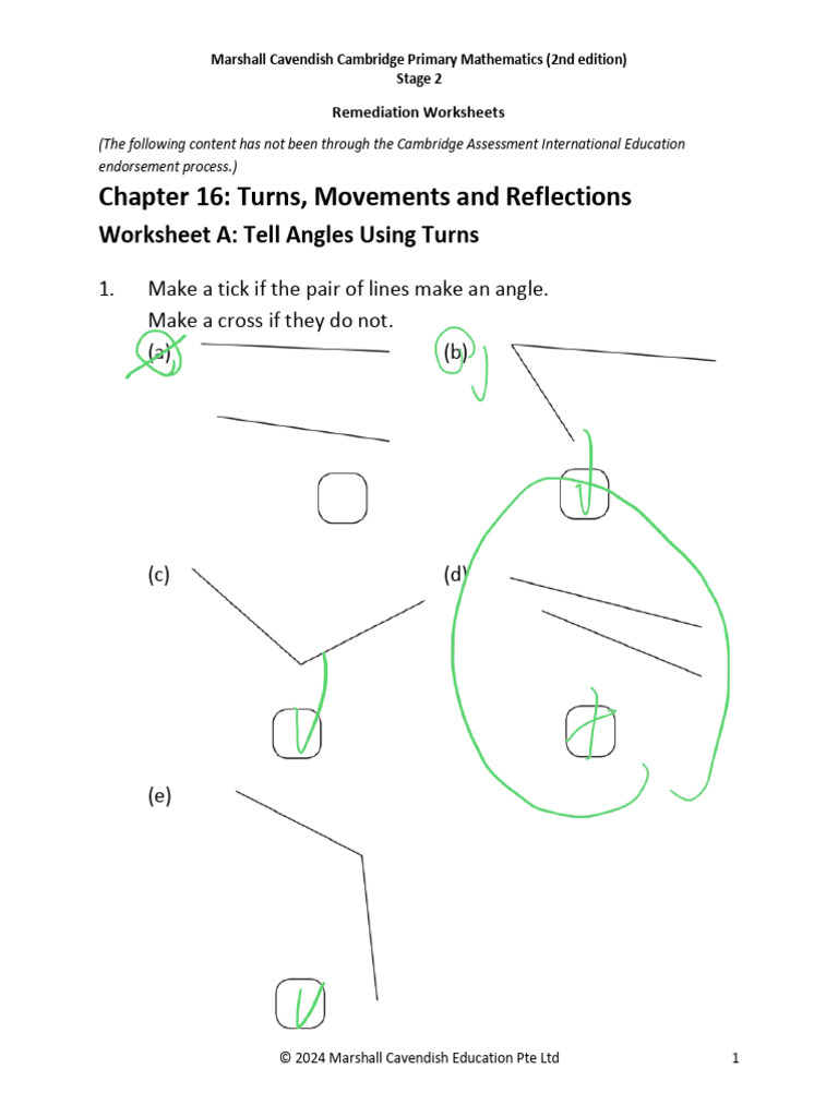 Stage 2 Math: Turns and Reflections Worksheets | PDF