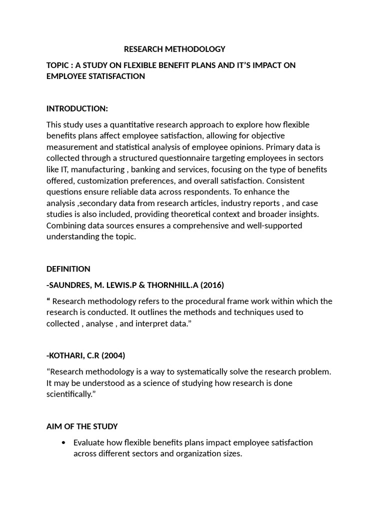 Research Methodology | PDF | Methodology | Employee Retention