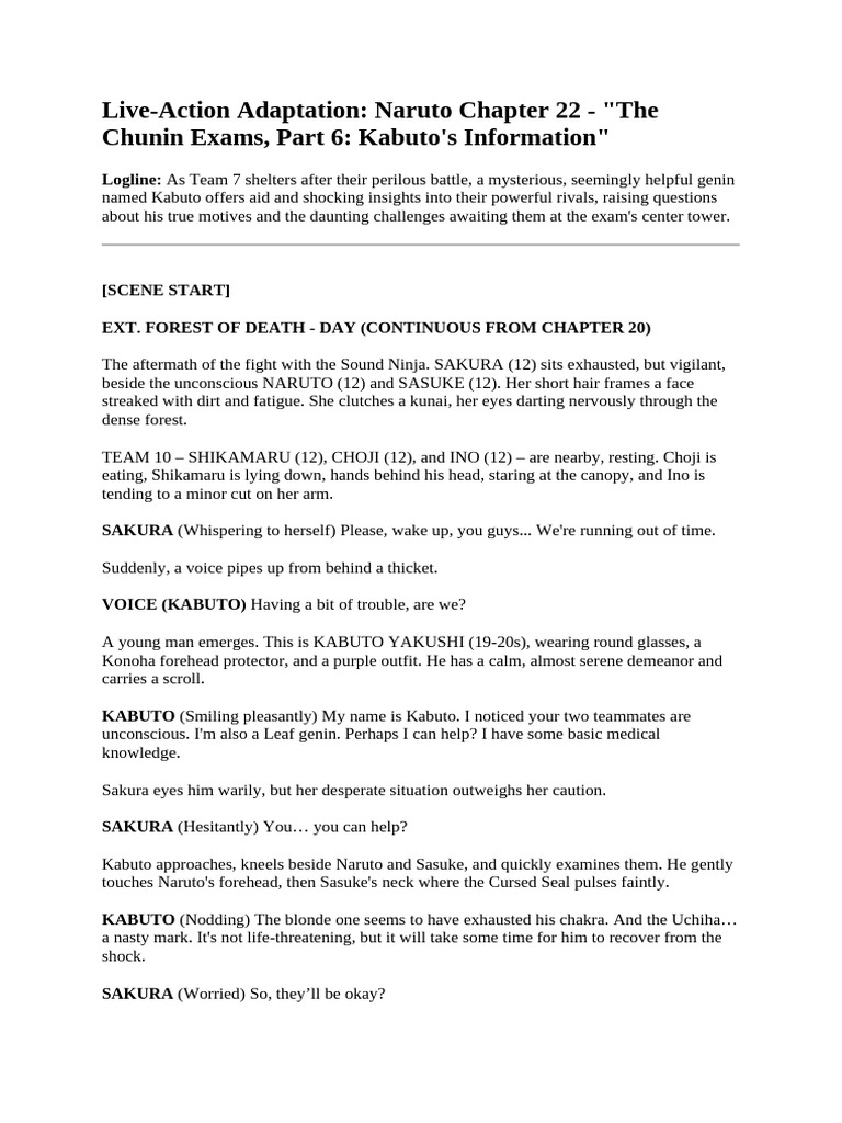 Naruto Live Action Adaptation - Chapter 22 | PDF