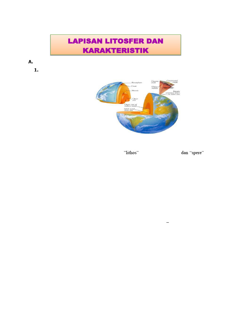 Lapisan Litosfer Dan Karateristiknya | PDF