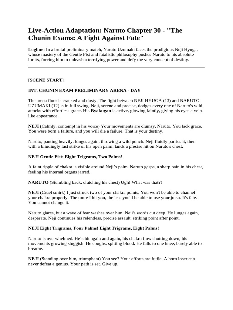 Naruto Live Action Adaptation - Chapter 30 | PDF