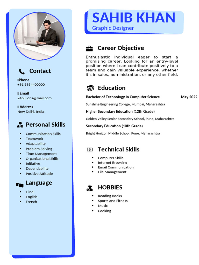 Templates Fresher Resume | PDF