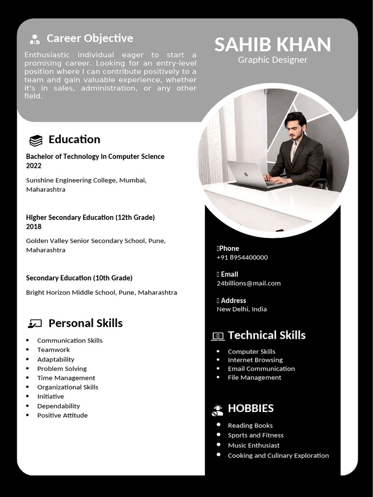 Freshers Resume Template 2025 | PDF