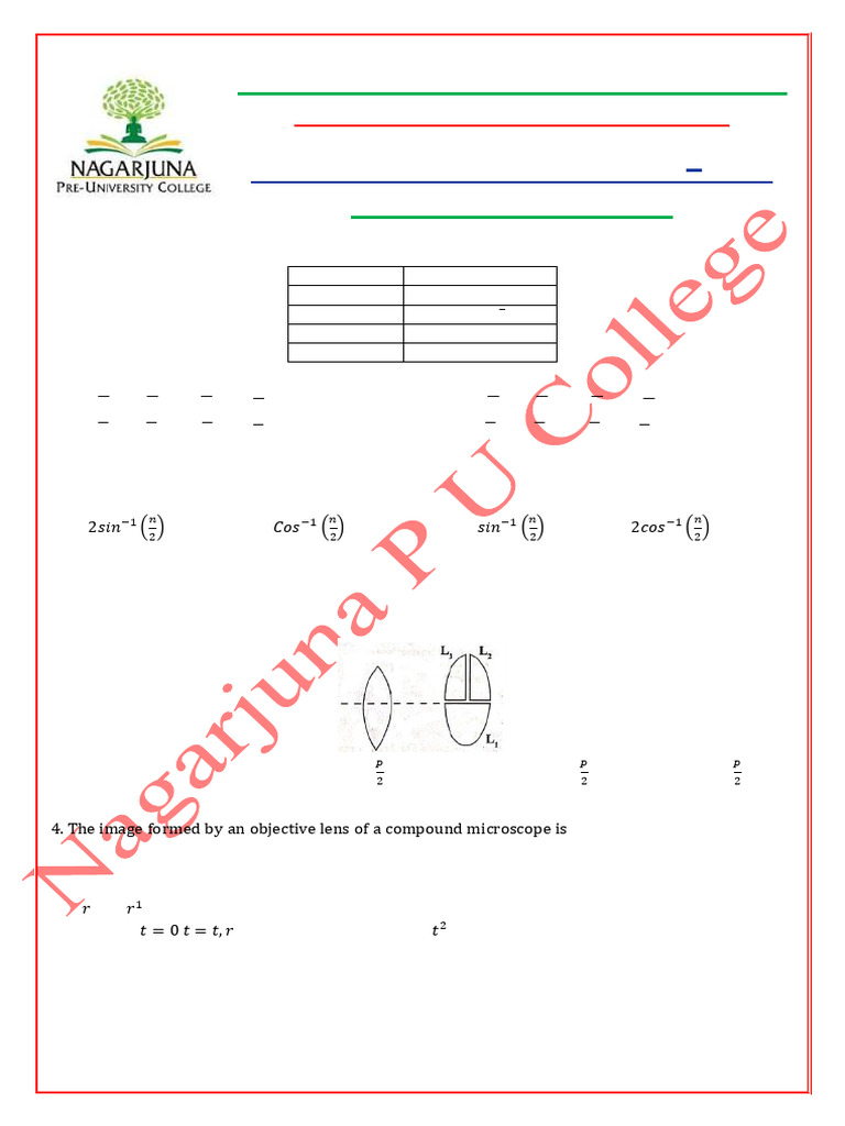 Kcet Final Exam Physics Paper and Key 2025 (Npuc Ynk) | PDF | Quantity ...