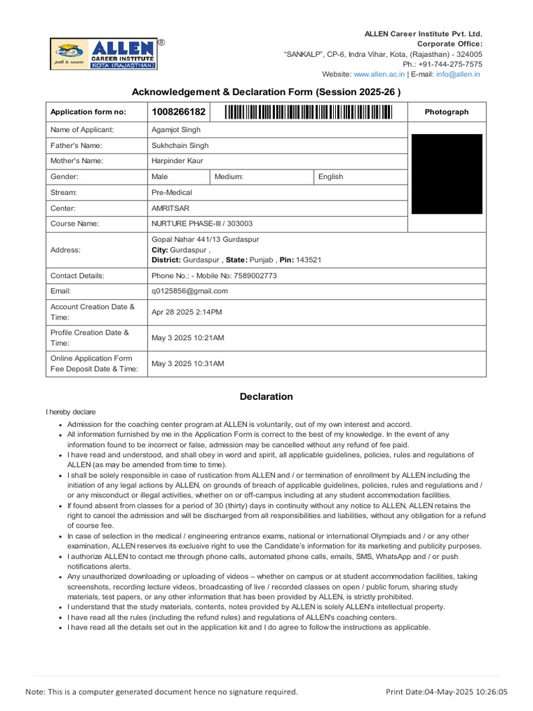 Declaration - 1008266182 - 04-05-2025 10 - 26 - 05 | PDF