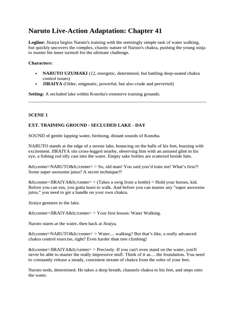 Naruto's Water Walking Challenge | PDF