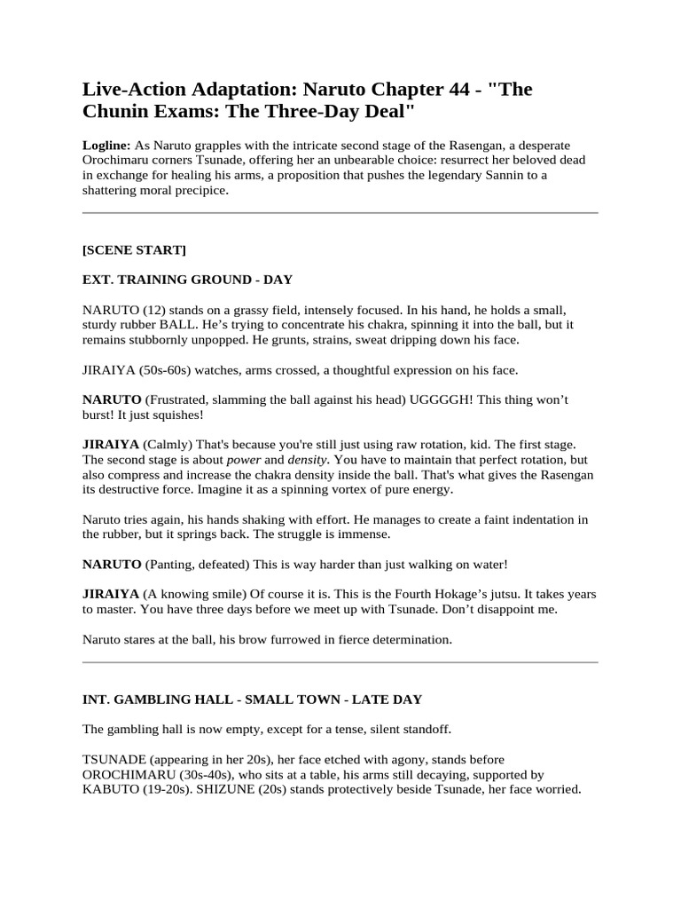 Naruto Live Action Adaptation - Chapter 44 | PDF