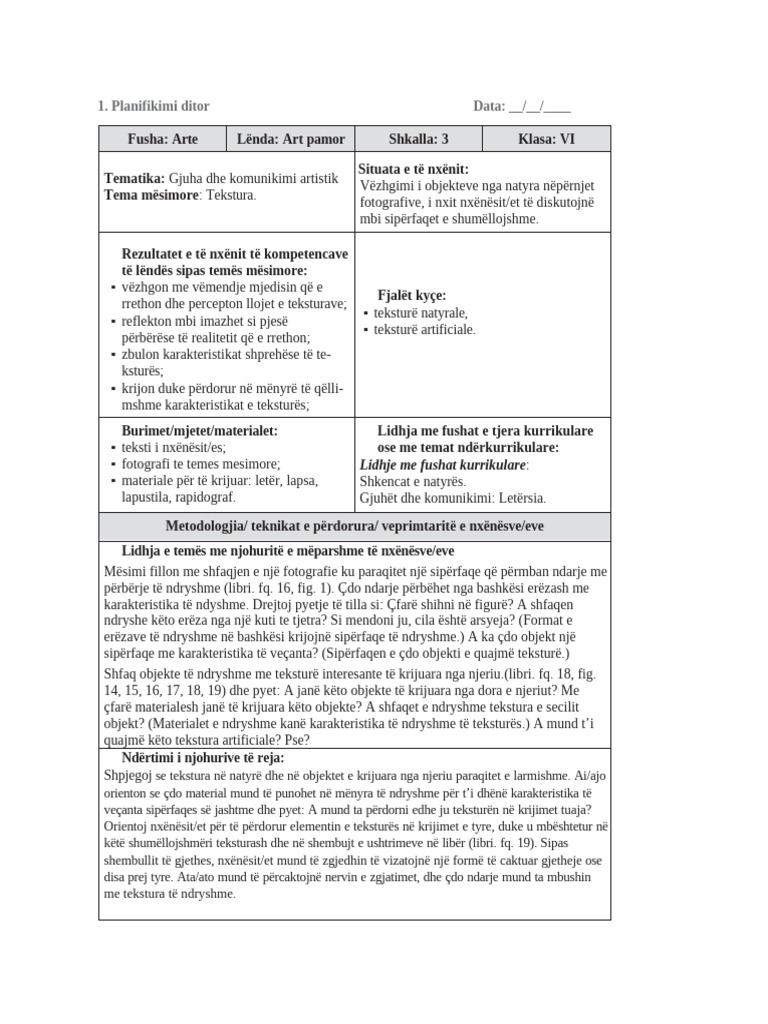 Art Pamor Tema 6 Ditar | PDF