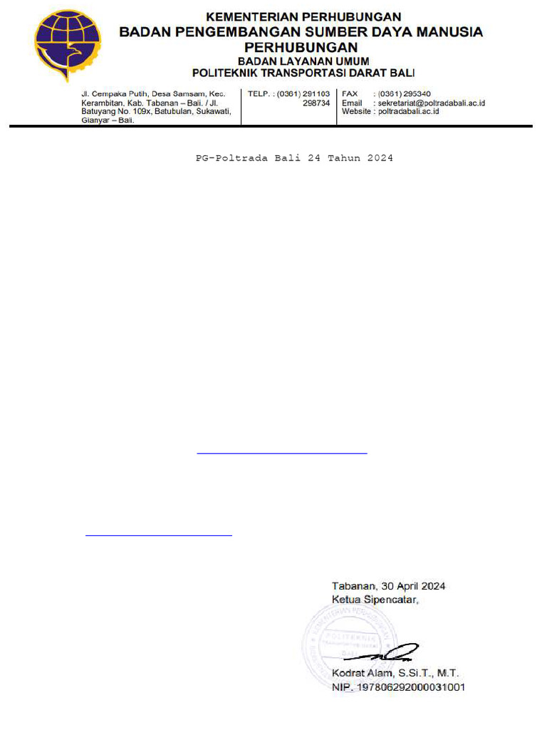 Pengumuman Kelulusan Seleksi Administrasi Sipencatar Mandiri Gel 1 TH 2024 | PDF