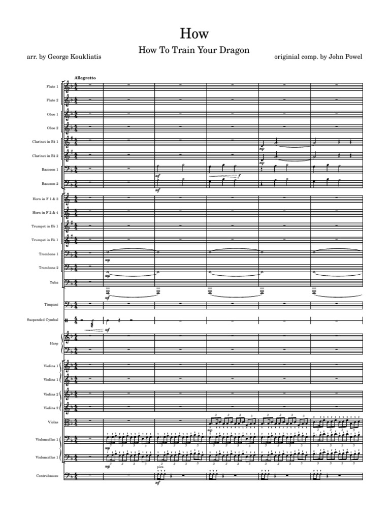 HTTYD George Koukliatis | PDF | Symphony Orchestras | Musical Compositions