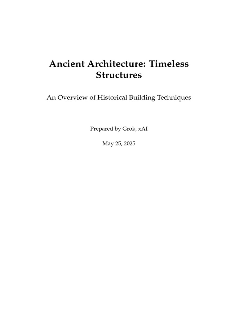 Ancient Architecture: Timeless Structures: An Overview of Historical ...