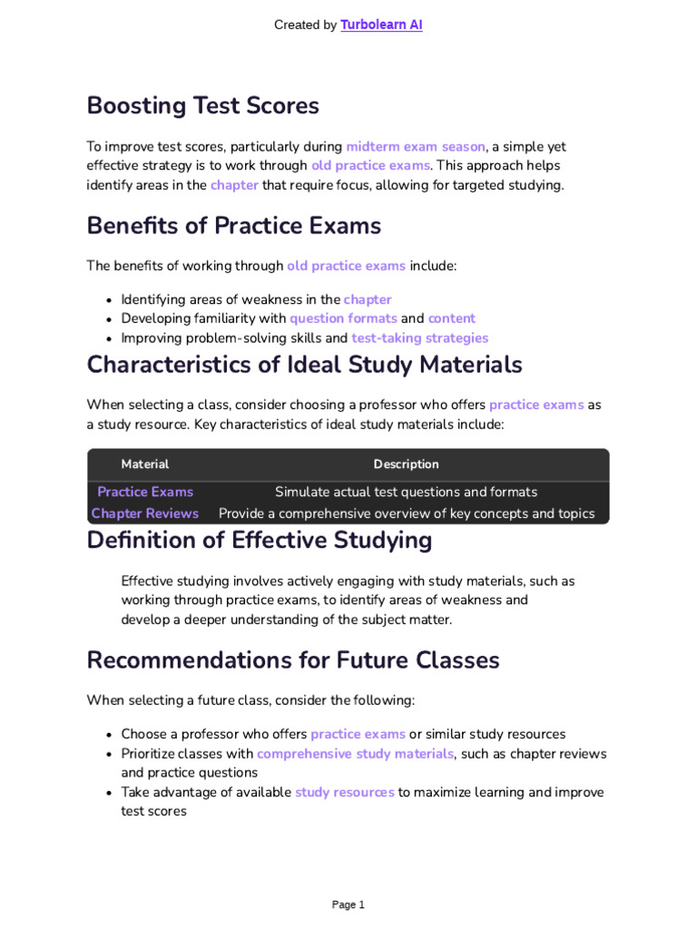 Enhance Test Scores | PDF