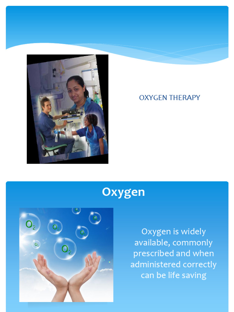Oxygen Therapy Lecture 7-1 | PDF | Medical Specialties | Respiratory System