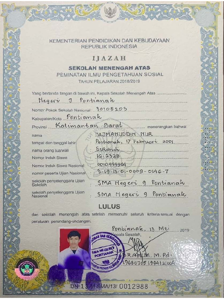 Ijazah Sma | PDF