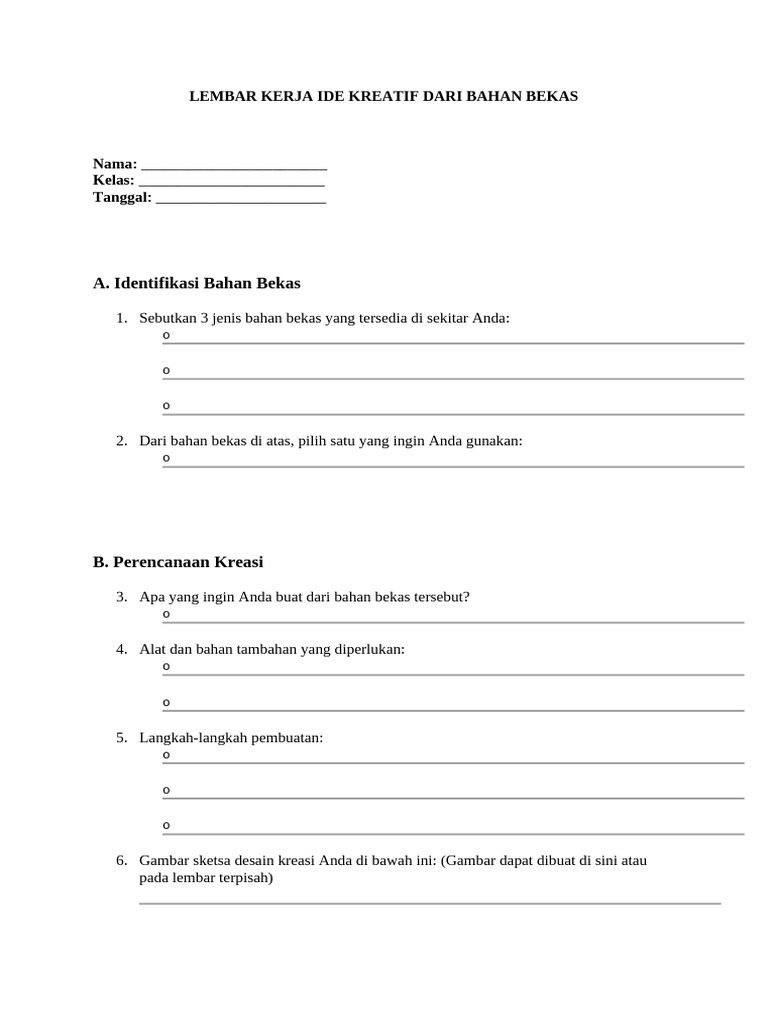 Lembar Kerja GHB Hari Ke-3 | PDF