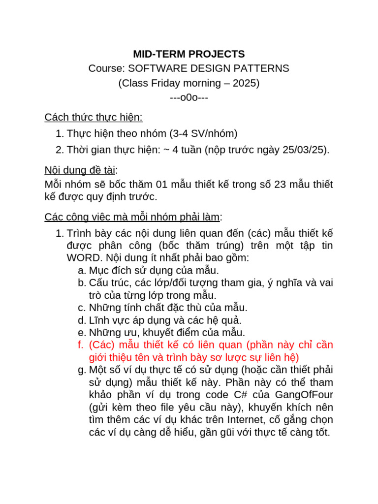 De Tai Design Patterns K22 - ST6 | PDF
