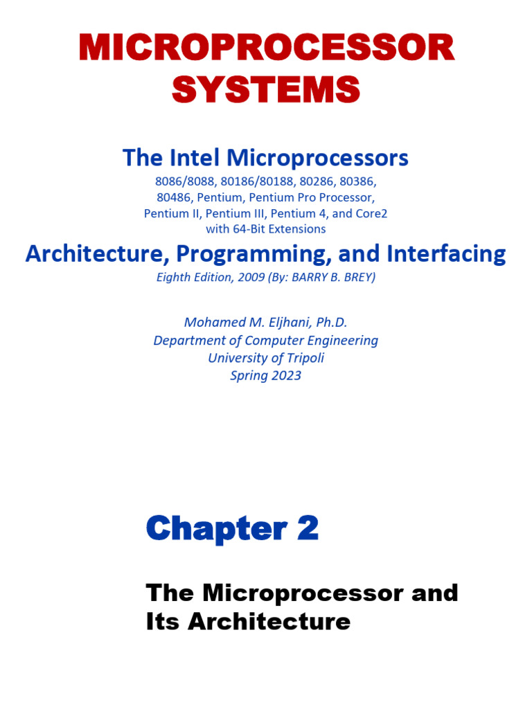 Chapter 02 The Microprocessor And Its Architecture Pdf Computer Data Storage Central