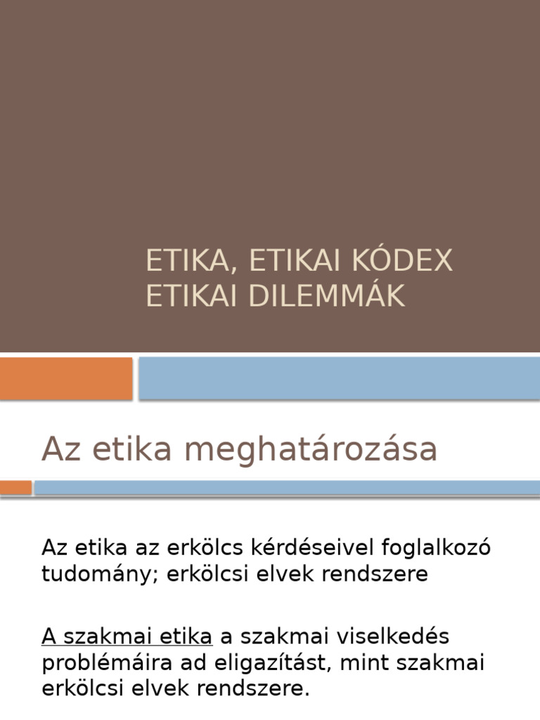3.2 Etika, Etikai Kódex | PDF