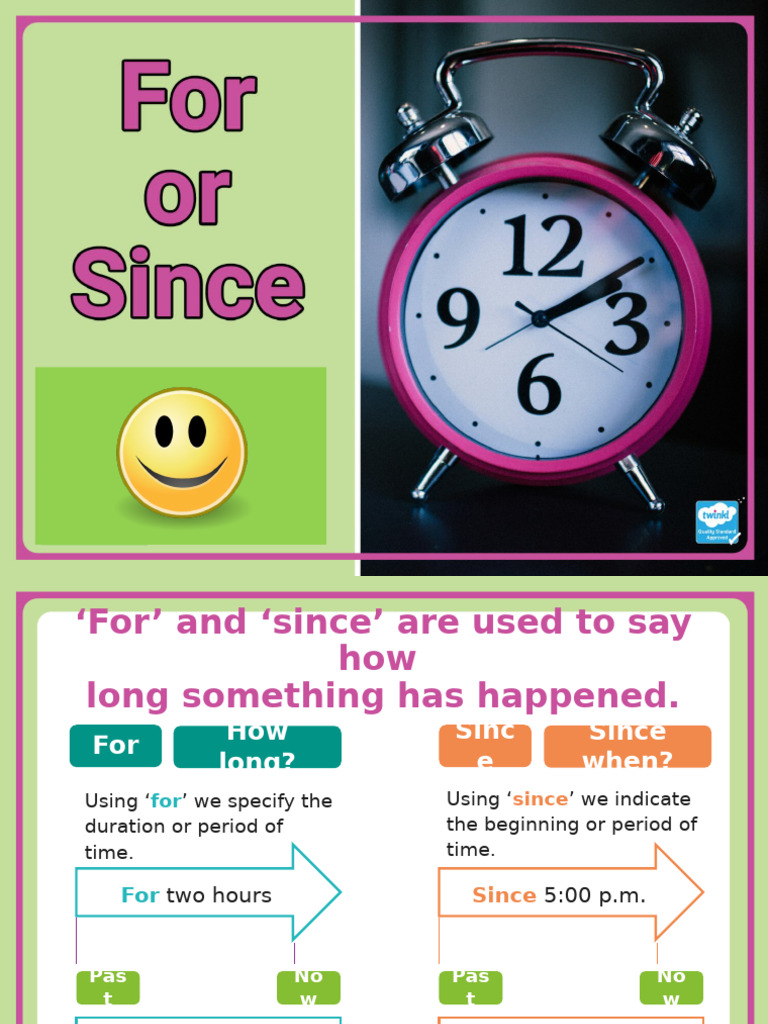 Using 'For' and 'Since' in English | PDF | Syntax | Linguistics
