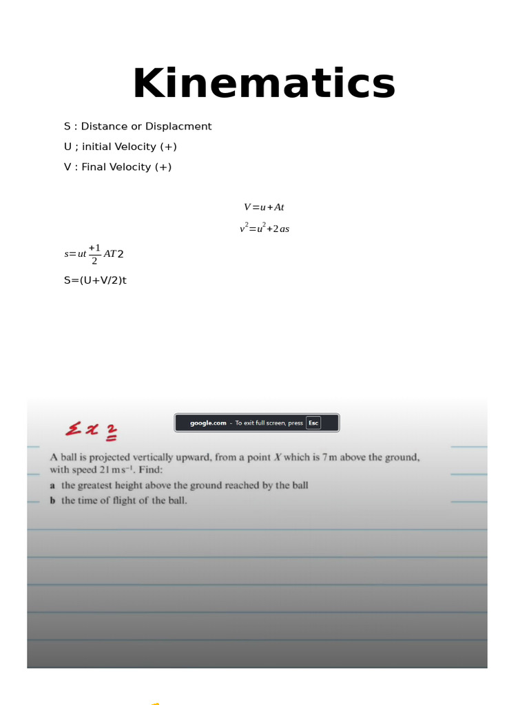 Kinematics | PDF