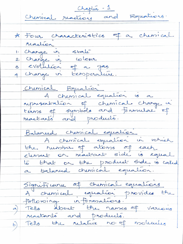 Chemistry Chapter - 1 Notes | PDF