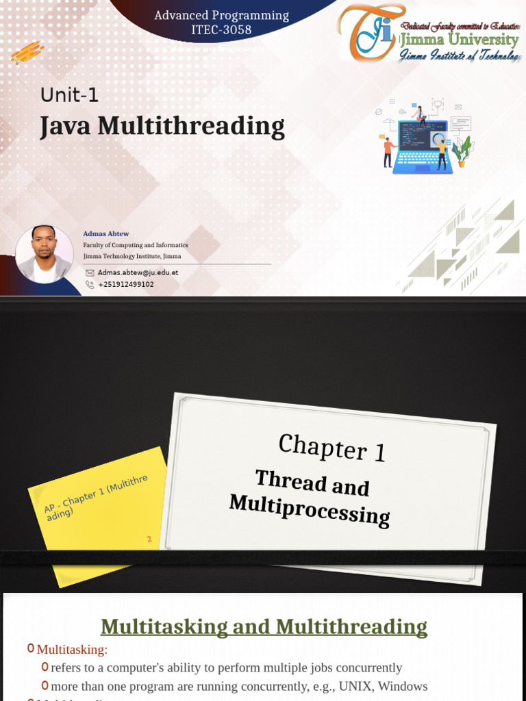 Chapter 1 Multithreading | PDF | Thread (Computing) | Process (Computing)