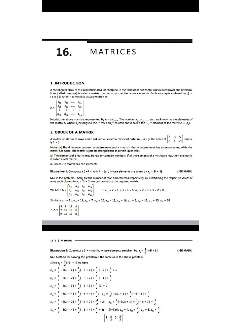 Maths Notes of Matrics 11th 12th Jee Iit | PDF