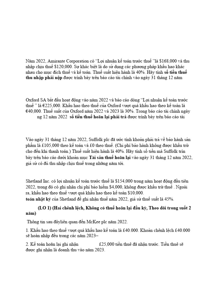 C2 (C19) - Bai Tap Thue TNDN | PDF