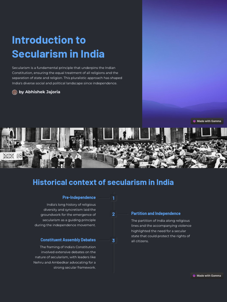 Introduction To Secularism in India | PDF | Secularism | Freedom Of Religion