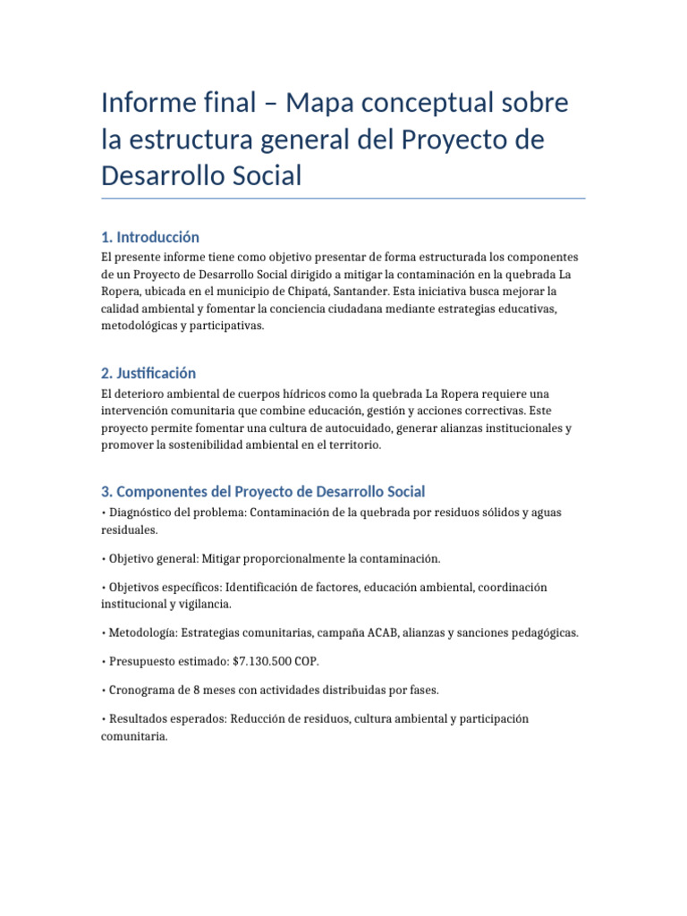 Informe Mapa Conceptual PDS Silvia Durango | PDF