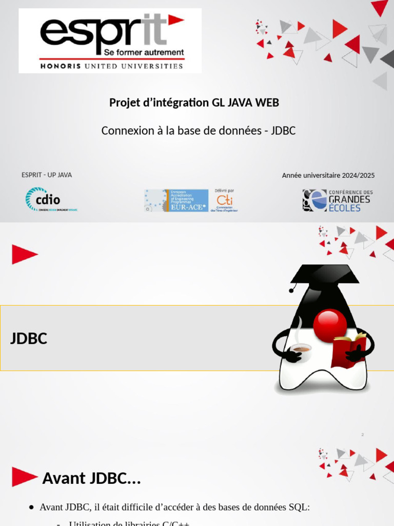 Presentation JDBC | PDF | Bases de données | Java (Langage de programmation)
