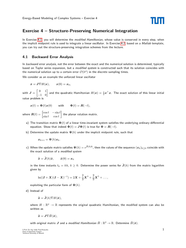 Emcs Exercise 04 2025 | PDF | Numerical Analysis | Matrix (Mathematics)