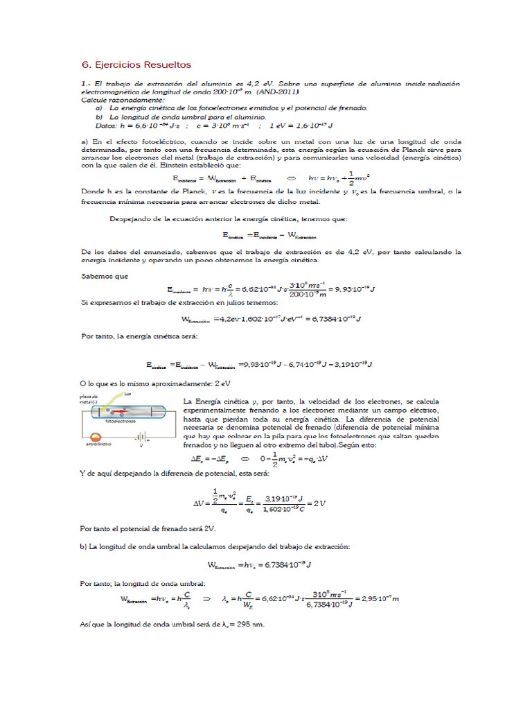 Ejs Resueltos Cuantica1 | PDF