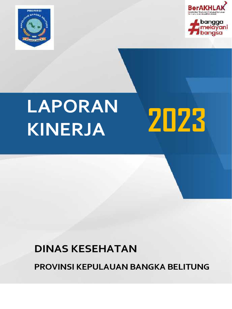 Laporan Kinerja Dinas Kesehatan 2023 | PDF