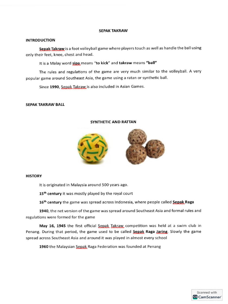 Pathfit 4 Sepak Takraw | PDF