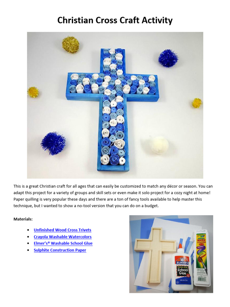 Christian Cross Craft Activity1 | PDF | Conservation And Restoration ...