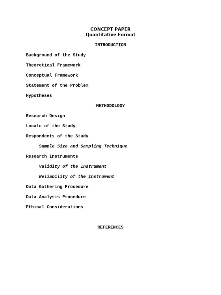 Quantitative Research Concept Paper Guide | PDF