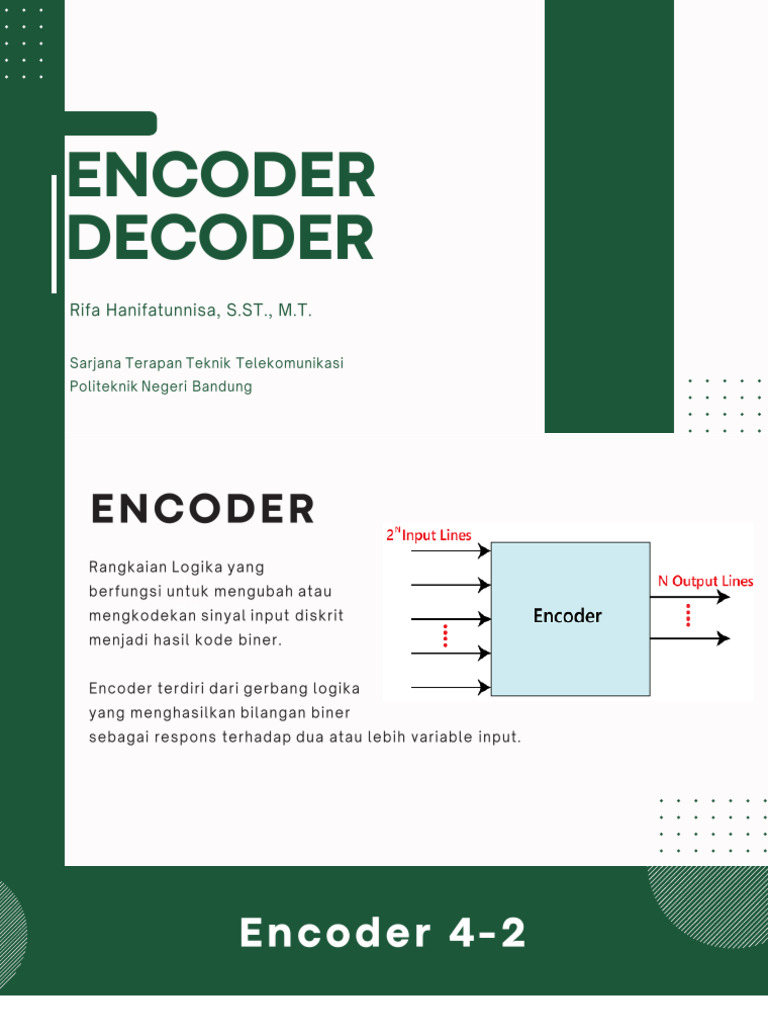 Encoder - Decoder | PDF