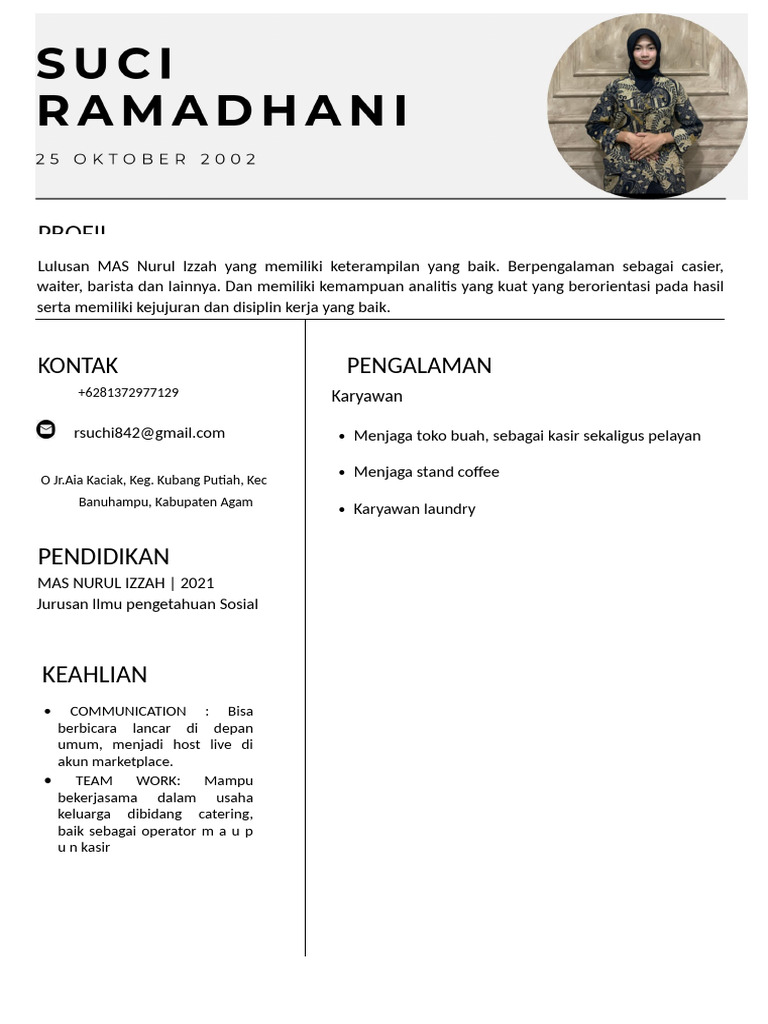 Cv.Suci Ramadhani | PDF