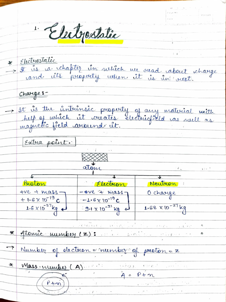 chapter-1, electrostatic physics (1) | PDF