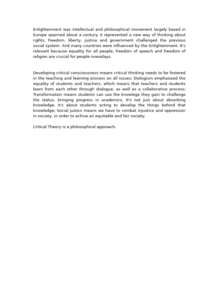 What Enlightenment Was and Why It Is Relevant | PDF