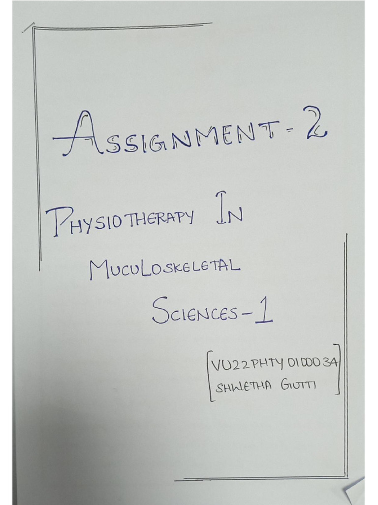 VU22PHTY0100034 MSK Assignment 2 | PDF