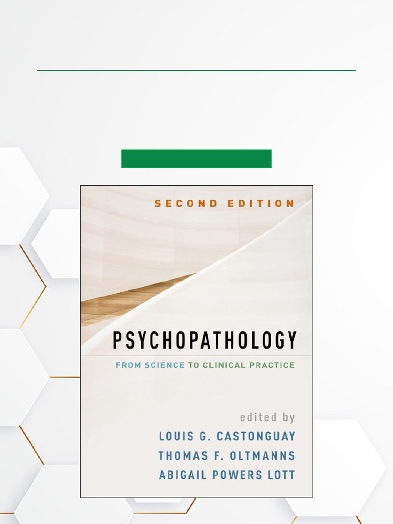 Psychopathology: Science to Practice 2e | PDF | Mental Disorder ...