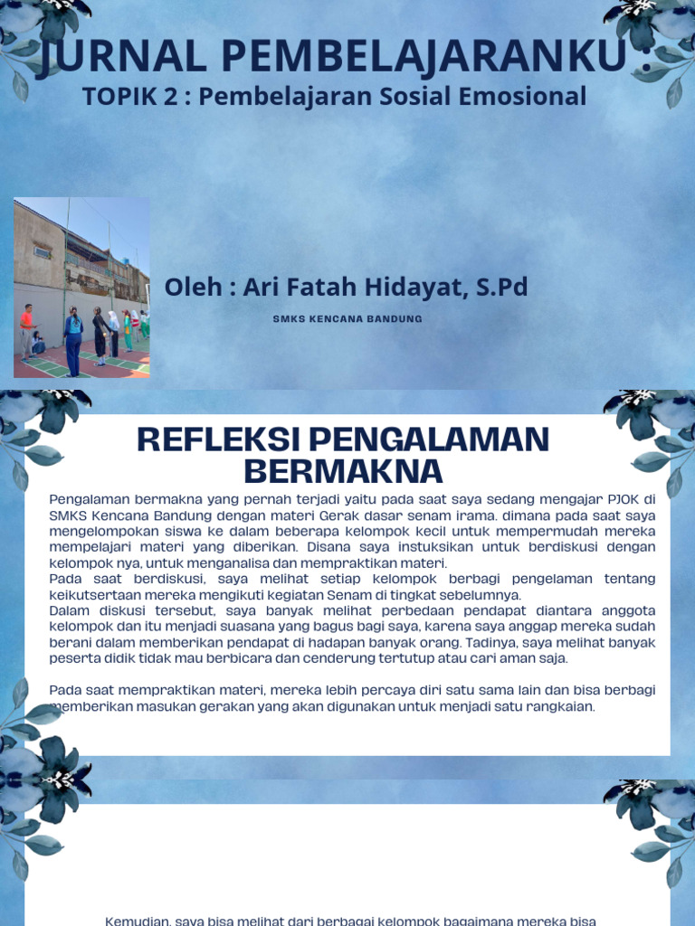 Tugas Topik 2 Pembelajaran Sosial Emosional - Compressed | PDF