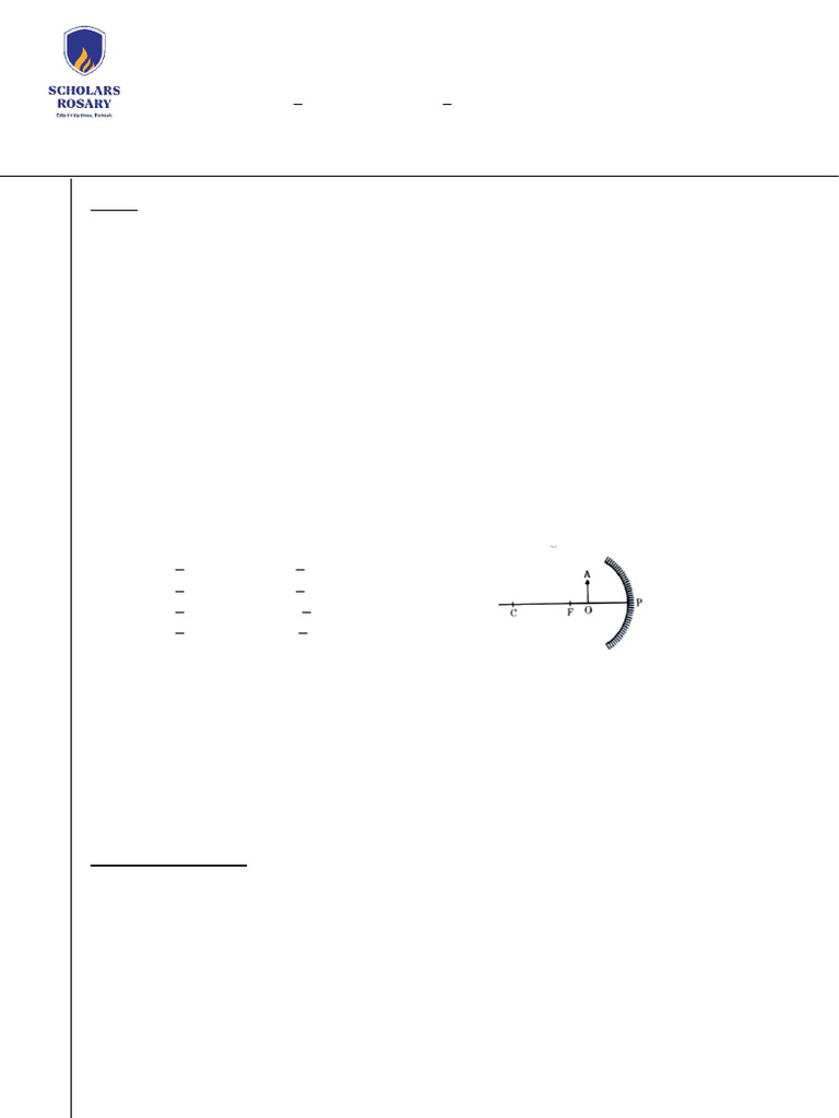 Ddd3a8b92383168c1ddb-Class-10 Worksheet - 1 (2025-26) Topic - Light ...