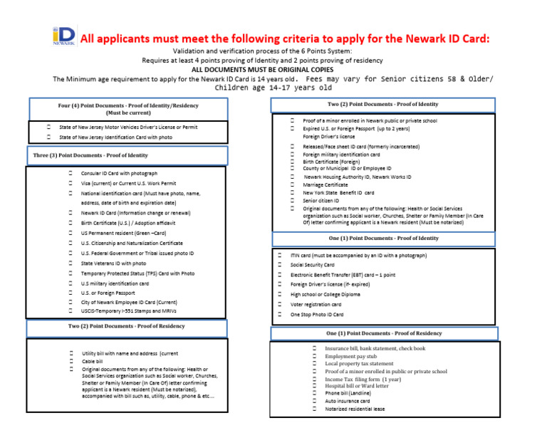 Documents Required for Muni Id | PDF | Identity Document | Government