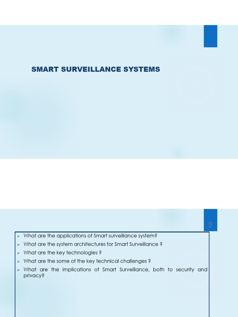 Smart Surveillance System | PDF | Surveillance