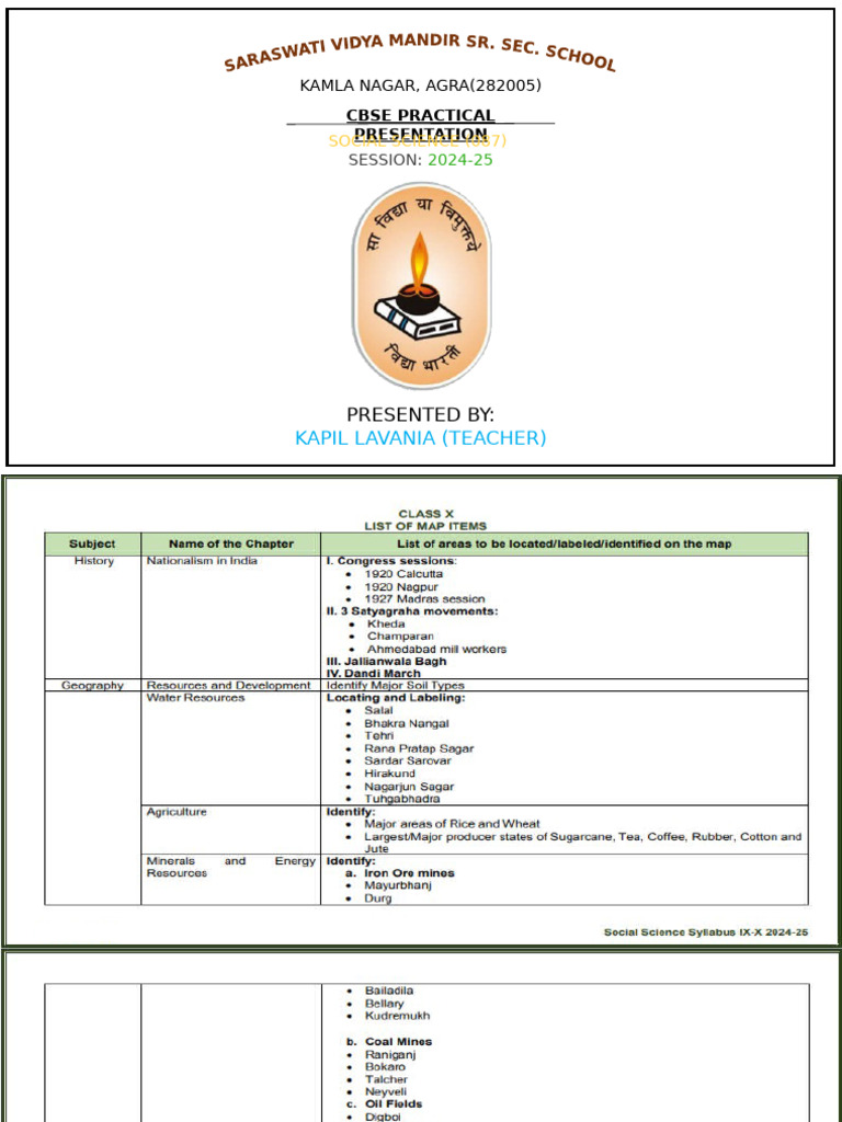 Class 10 Map Work | PDF