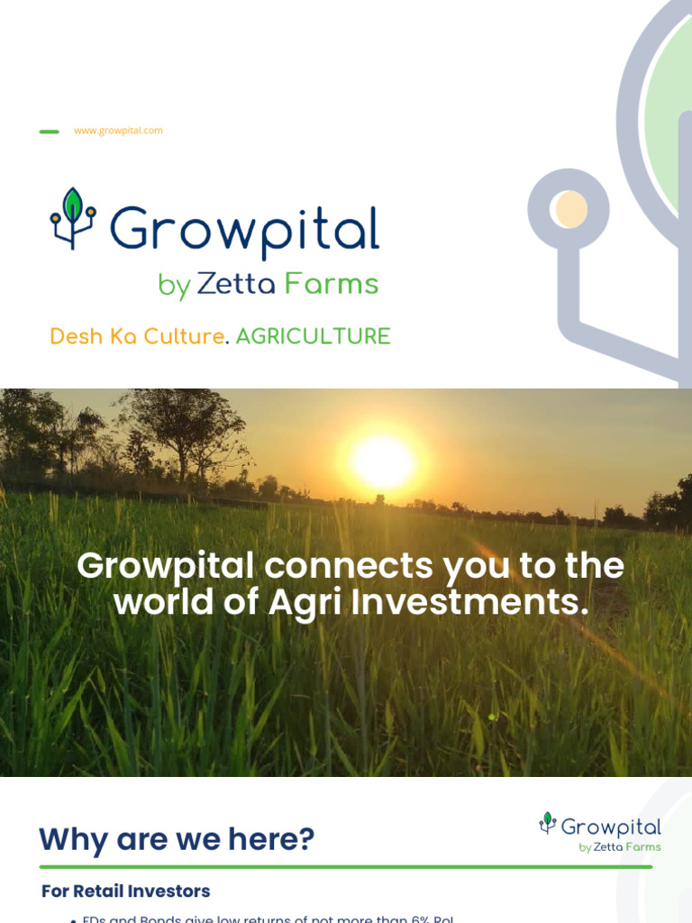 Growpital by Zetta Farms Intro July | PDF | Farms | Market Liquidity
