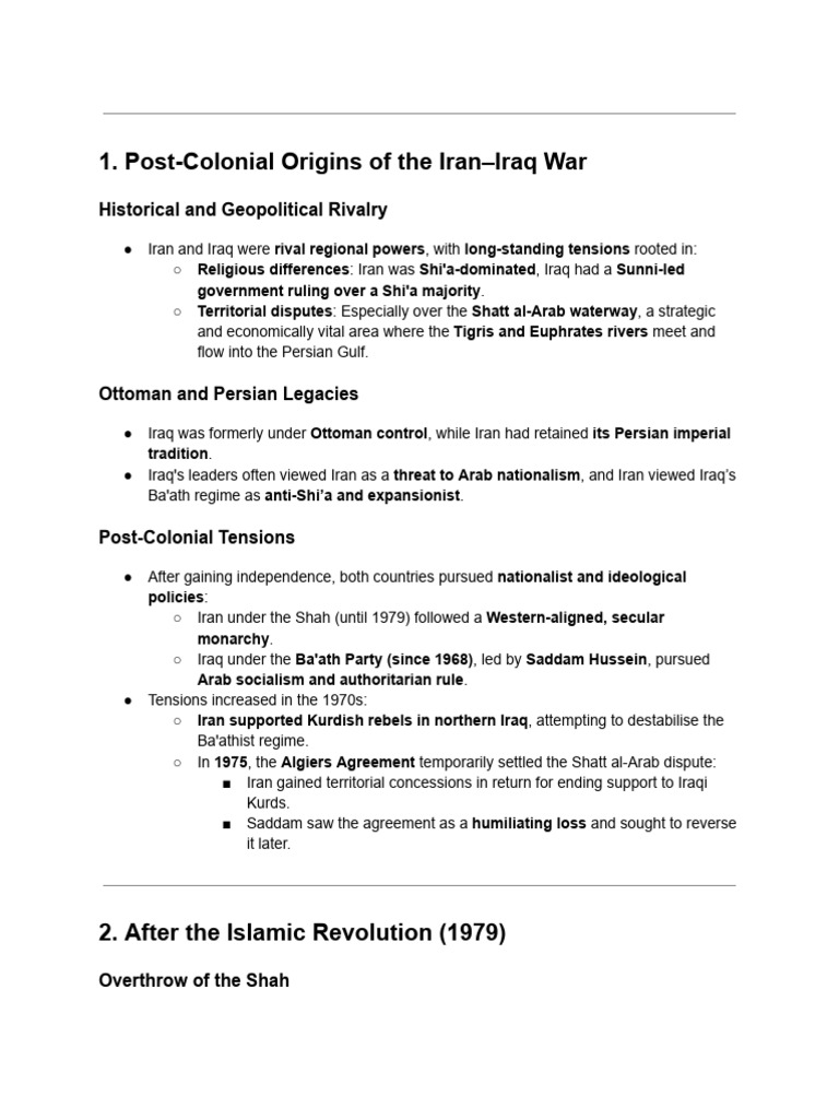 P4 Middle East Iran | PDF | Saddam Hussein | Iraq